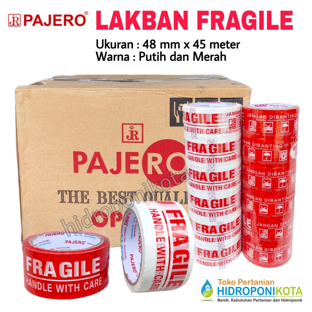 Jual lakban fragile putih 48 mm x 45 meter - lakban fragile merah 48 mm ...