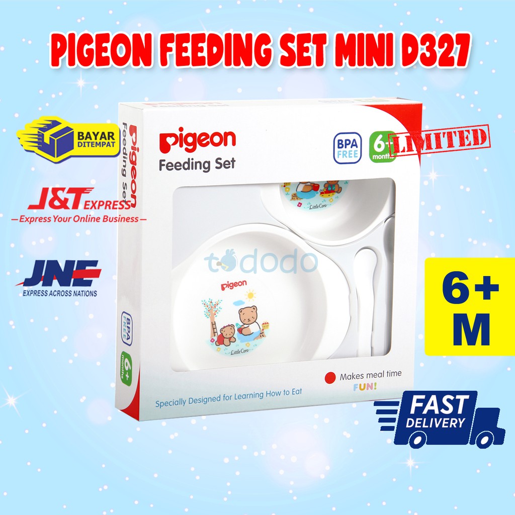 Jual Pigeon Feeding Set Mini D327 / Tempat makan bayi | Shopee Indonesia