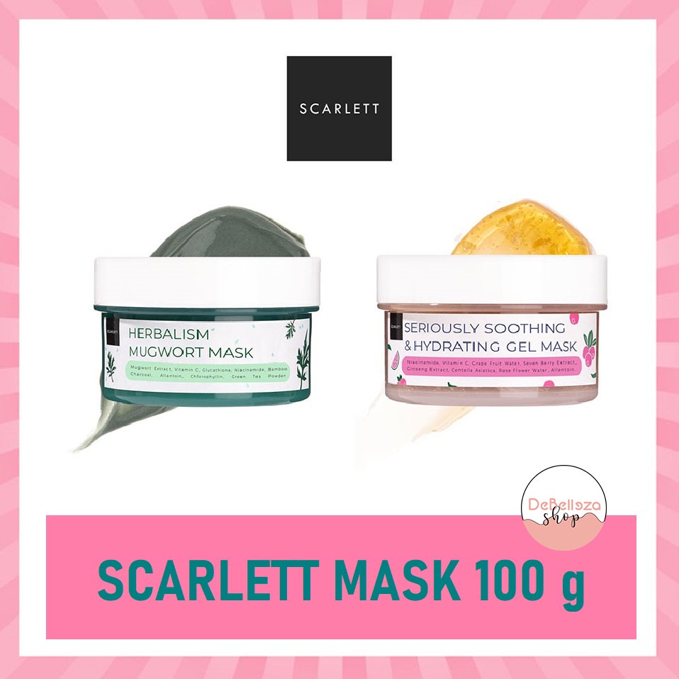 Jual Scarlett Whitening Herbalism Mugwort Mask - Scarlet Seriously ...