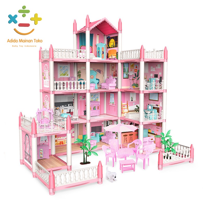 Jual Adida Toys Mainan Anak Perempuan Princess Castle Rumah Boneka ...