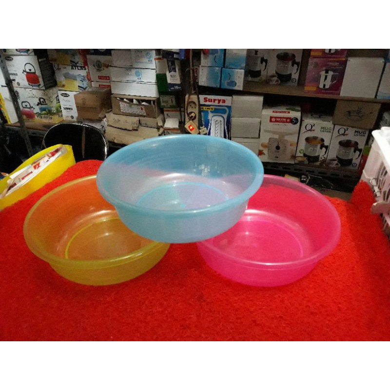 Jual BASKOM PLASTIK WARNA 10Inc (20cm)/Baskom plastik 20cm/Baskom ...