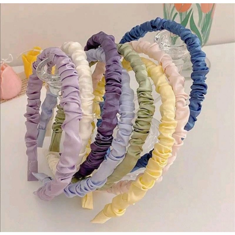Jual bando scruncy bandana unik lucu polos | Shopee Indonesia