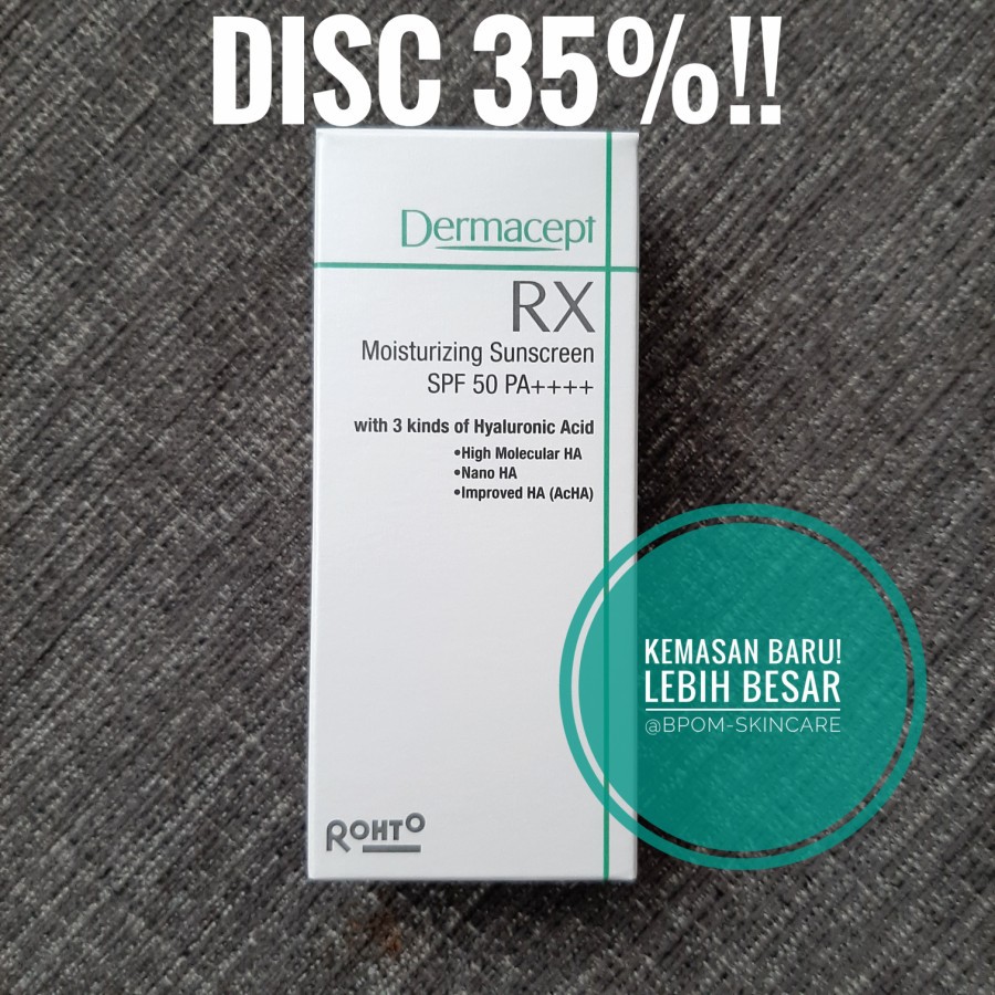 Jual Dermacept Moisturizing Sunscreen SPF50 Sunblock Kulit Sensitif ...