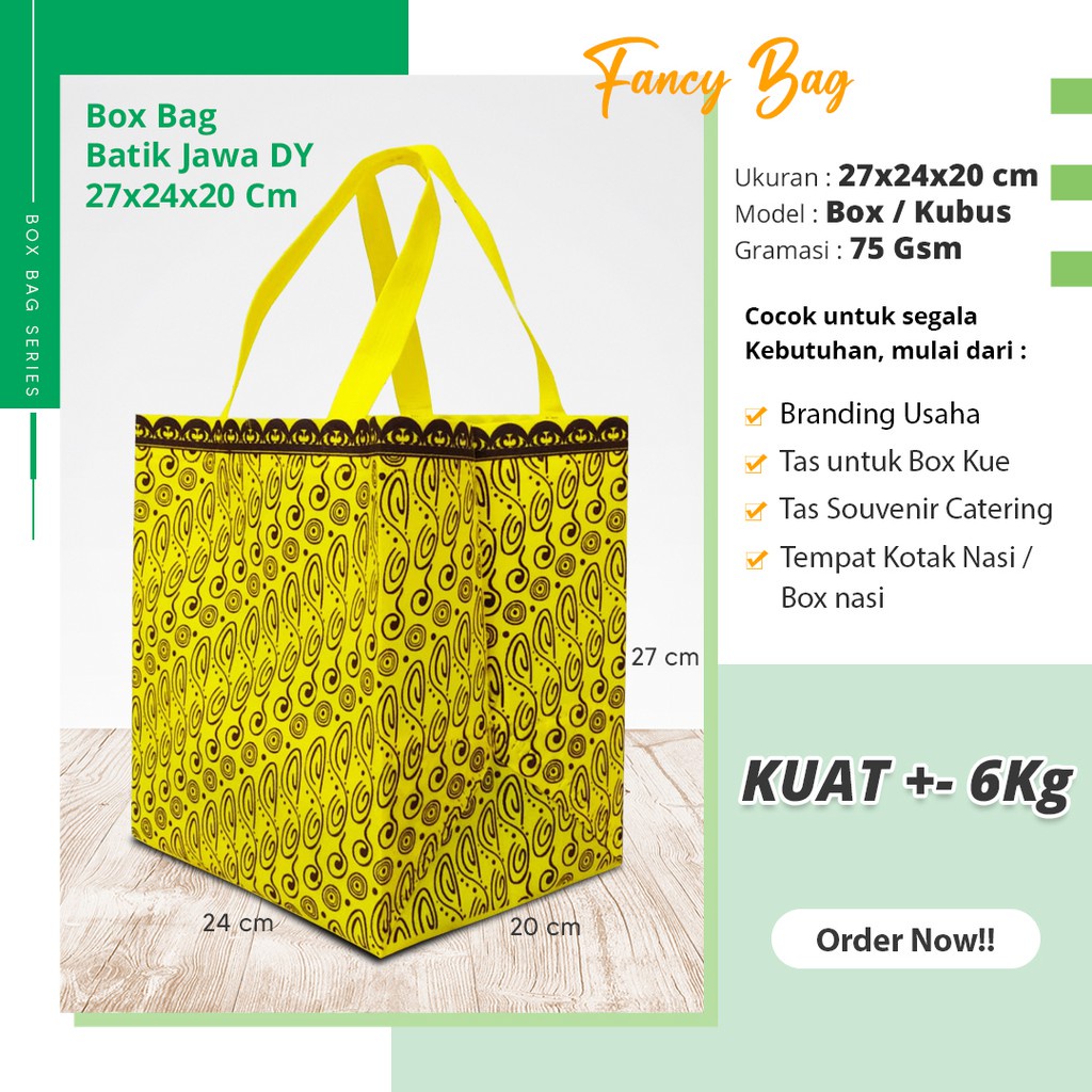 Jual Tas Kotak Nasi Spunbond 20x20 | Tas Hajatan | Goodie Bag Dus Nasi ...