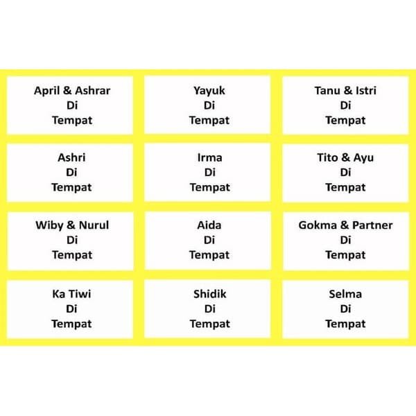 Jual JASA PRINT LABEL UNDANGAN 103/ KETIK LABEL UNDANGAN / CETAK LABEL ...