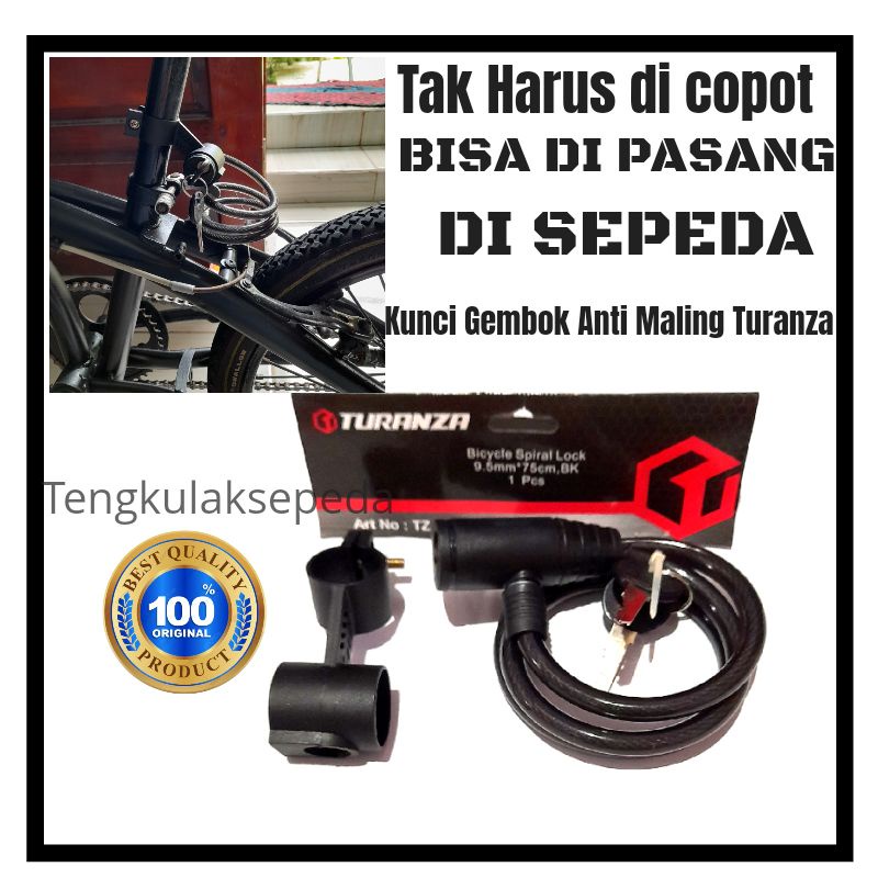 Jual Kunci Gembok Sepeda/Motor Anti Maling Kunci Rantai Pengaman Sepeda ...