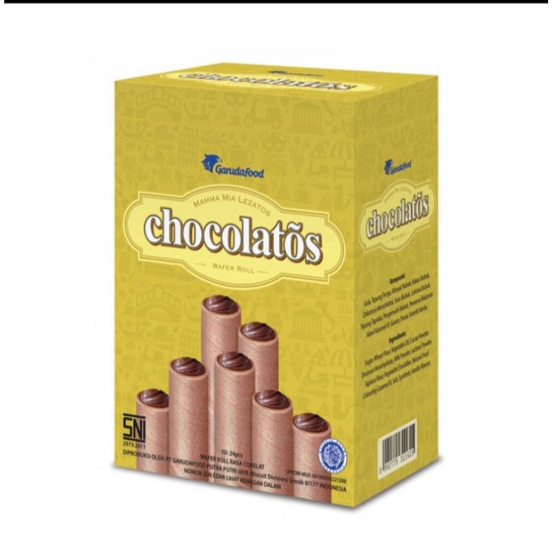 Jual chocolatos wafer roll ( isi 24) | Shopee Indonesia
