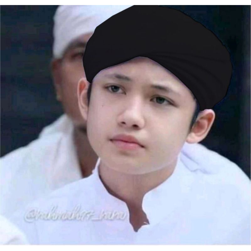 Jual Sorban imamah 3 meter panjang polos Hitam Sunnah Surban Arab Murah ...