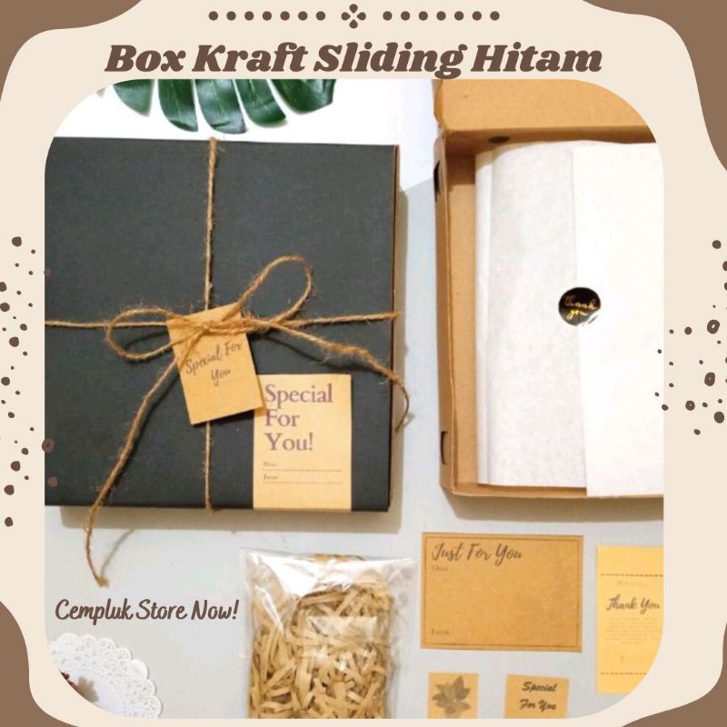 Jual BOX KRAFT SLIDING| PAKET BOX HAMPERS| BOX KADO (WITH PAPER BAG ...