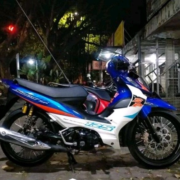 Jual STRIPING STIKER SHOGUN SP 125 BIRU PUTIH TAHUN 2008 2009 STIKER ...