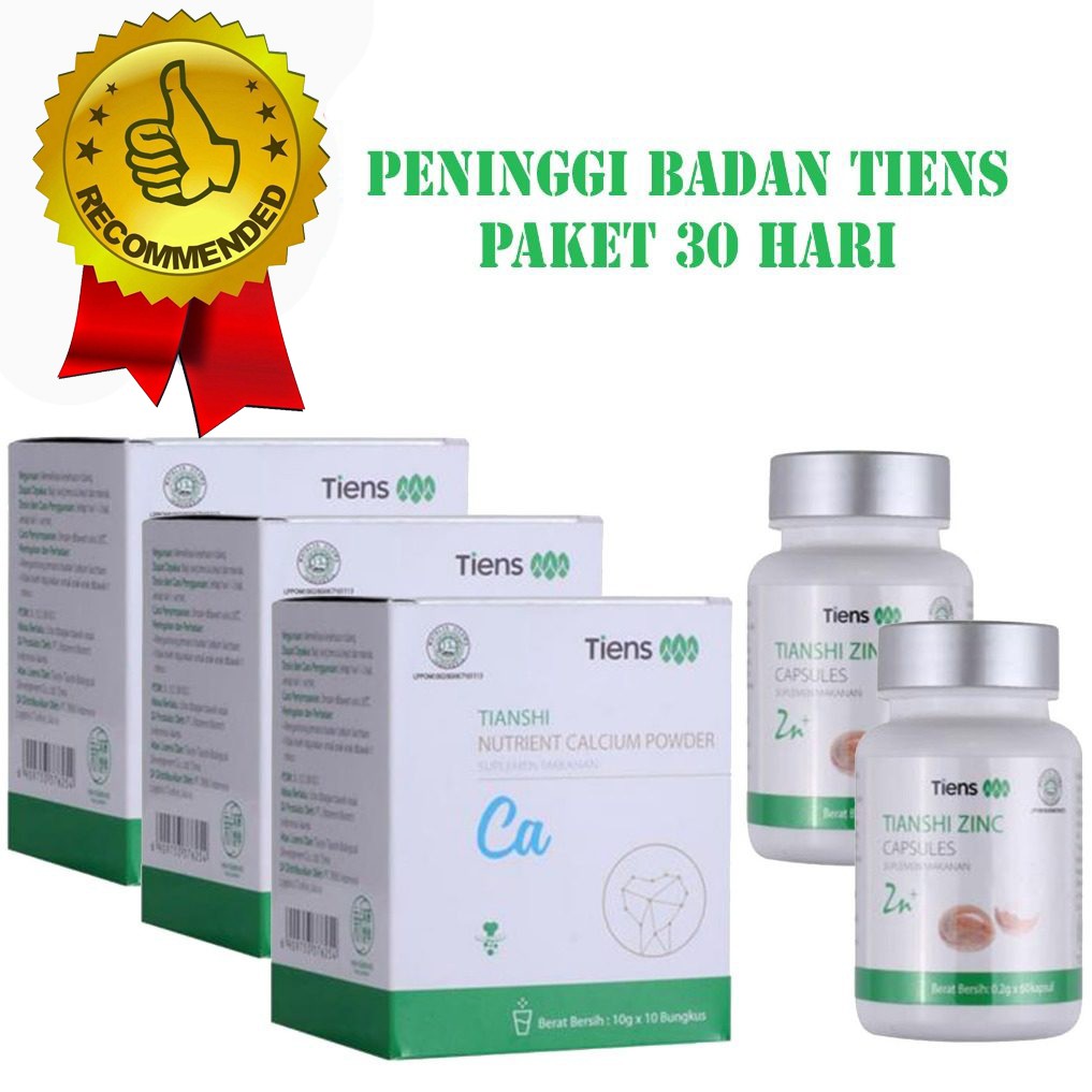Jual Paket Peninggi Badan Tianshi 30 Hari|NHCP Zinc Tiens|Nutrient High ...
