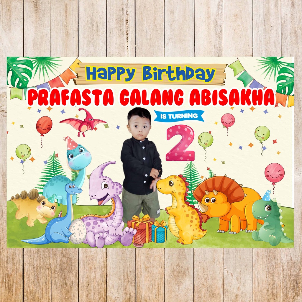 Jual Dinosaurus Banner/Dino Spanduk/Dinosaurus Spanduk ulang tahun ...