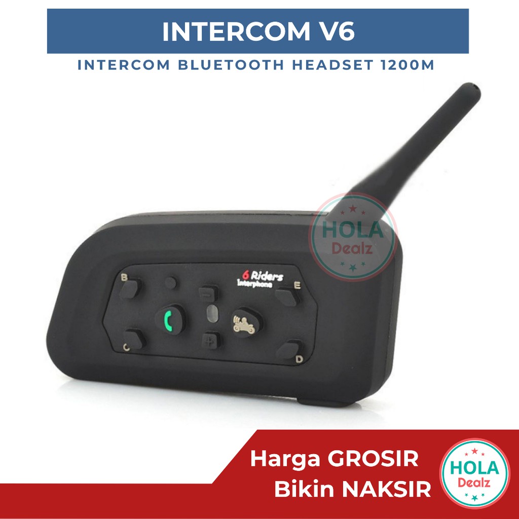 Jual V6 VNETPHONE INTERCOM BLUETOOTH HEADSET HELMET INTERCOM V6 ...