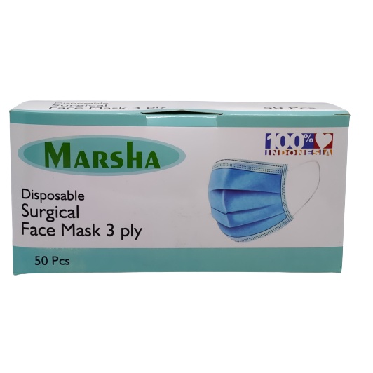 Jual Masker Hijab Marsha Headloop Jilbab 1 Box isi 50pcs Disposable ...