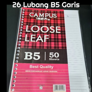 Jual Kertas Loose Leaf CAMPUS B5 50 Lembar | Shopee Indonesia