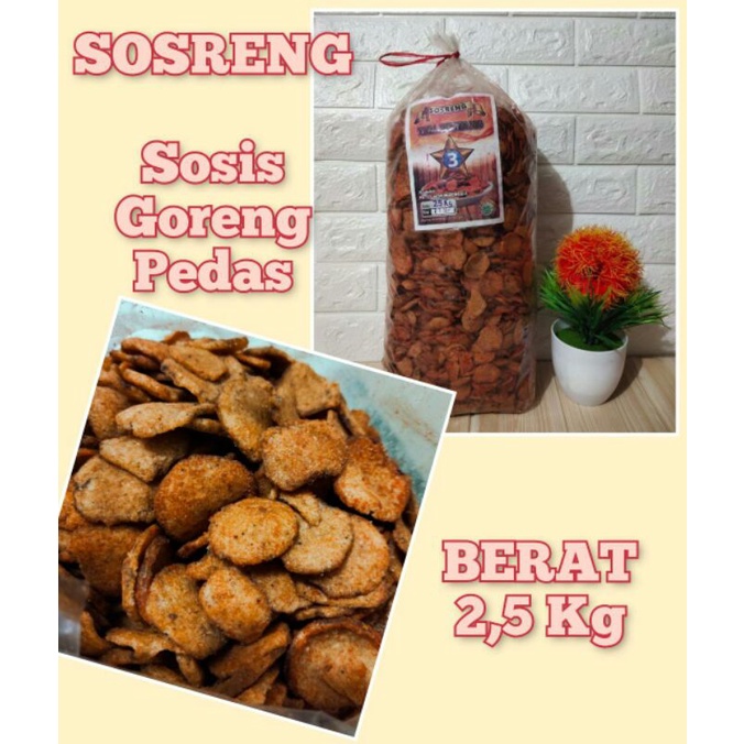 Jual Sosis Goreng Pedas / Sosreng Crispy Pedas Kemasan 250gram | Shopee ...