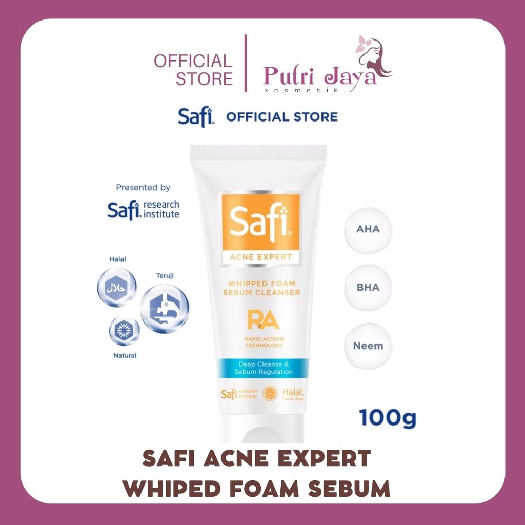 Jual SAFI- Acne Expert -Whipped Foam Sebum Cleanser100ml/2in1Cleanser ...