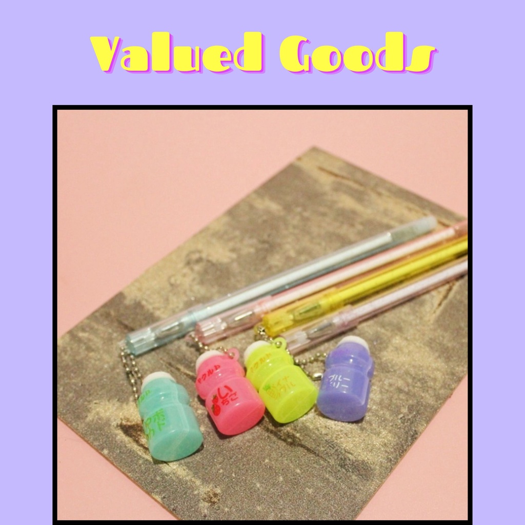Jual Pulpen Gantungan Botol Yakuld - TOSCA PINK KUNING UNGU - pena lucu ...