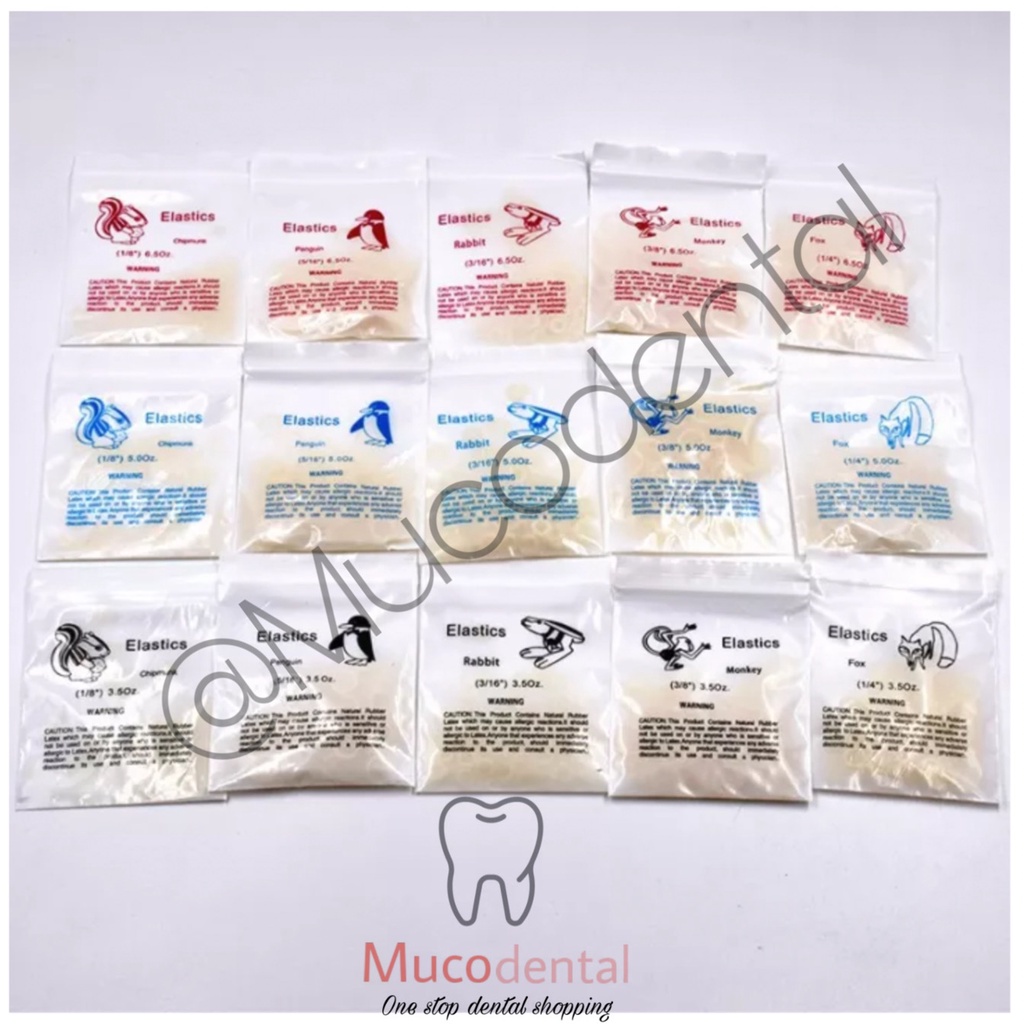 Jual Karet elastik gigi ortho behel dental rubber band elastis elastic ...