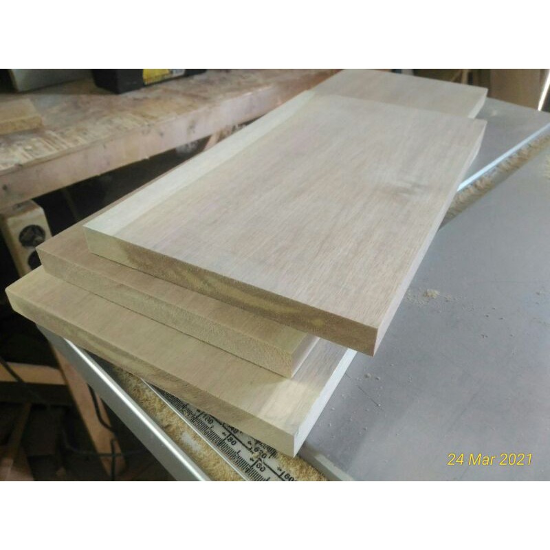 Jual papan kayu solid kayu waru kayu wadang varian ukuran | Shopee ...