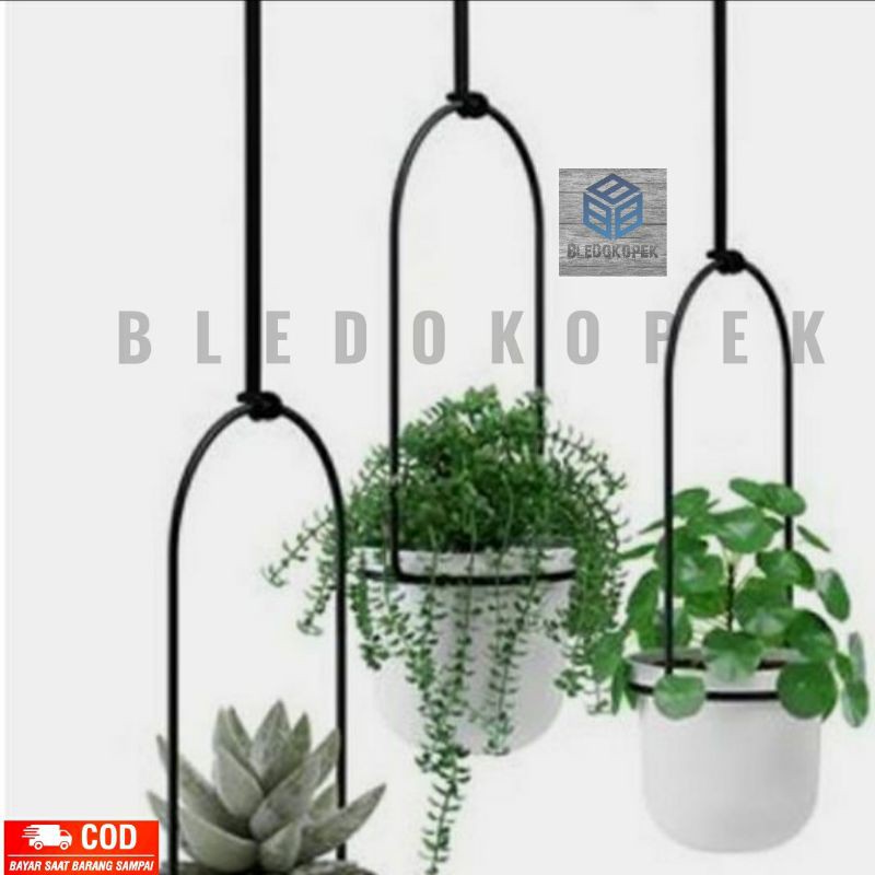 Jual STANDING POT BUNGA GANTUNG Rak Pot Bunga Besi Gantung Standing Pot ...