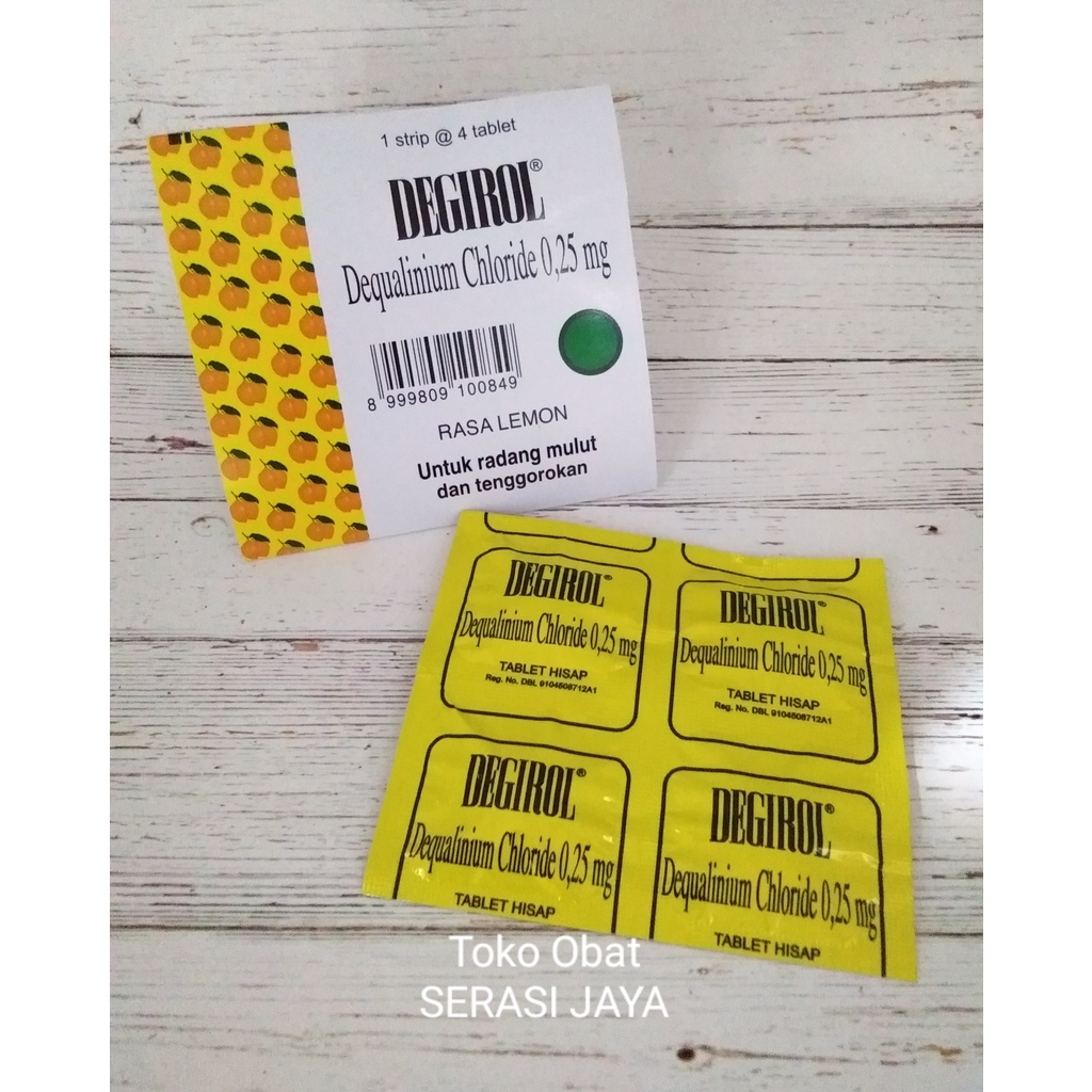Jual DEGIROL Dequalinium Chloride 0,25mg Box Sariawan Radang ...