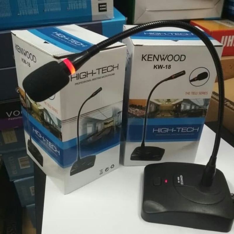 Jual Mic Meja Kenwood KW 18 Stand Mic Microphone Meja Kenwood KW 18 ...