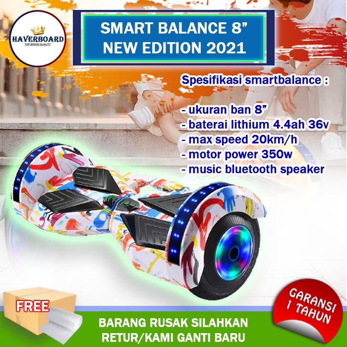 Jual HOVERBOT hoperbot haper bot 8 inch 350W 20Km/hr led bluetooth musik speaker haverboard anak ...