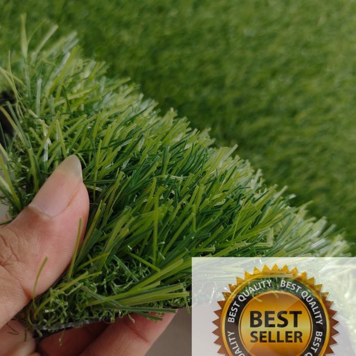 Jual Best Seller Rumput Sintetis Taman Tebal 3 Cm Tipe Swiss Full Hijau ...