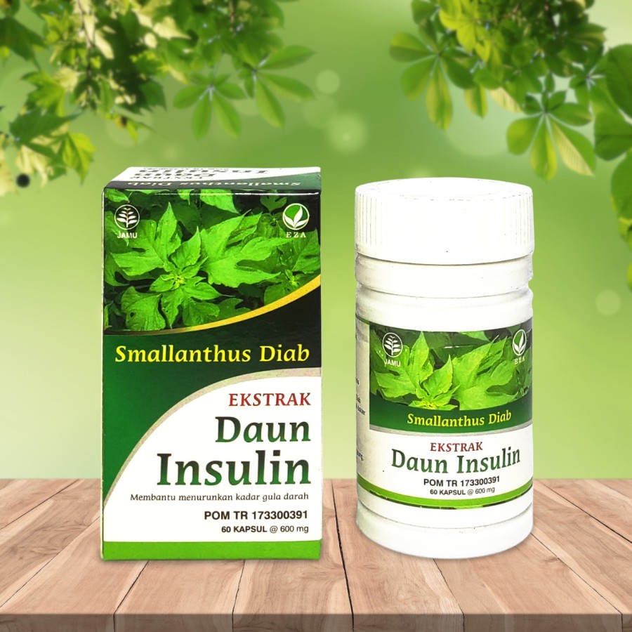 Jual Insulin Eza Kapsul Ekstrak Daun Insulin Herbal Asli Original Gula ...