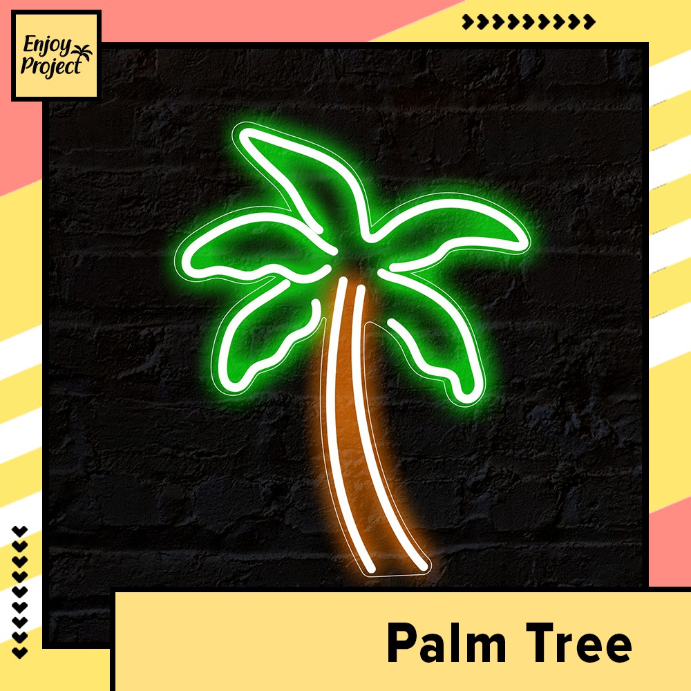 Jual Neon flex sign Palm Tree Uk.37x46cm - Neon Flex - Dekorasi - LED ...