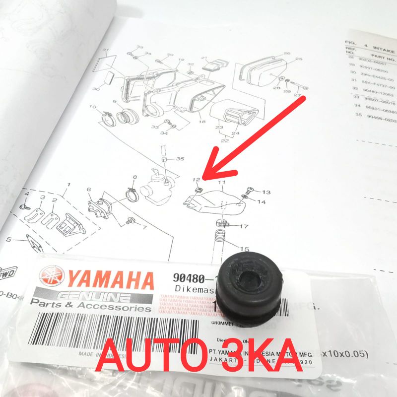 Jual GROMMET KARET RANGKA BODI BODY BULAT UNIVERSAL YAMAHA ORIGINAL ...