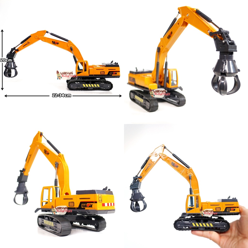 Jual Diecast Alat Berat Excavator, Crane, Buldozer, Stone Grabber ...