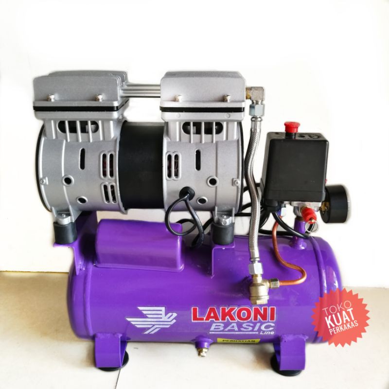 Jual Lakoni kompresor silent oilless compressor Basic 9S 3/4HP 550W 8lt ...