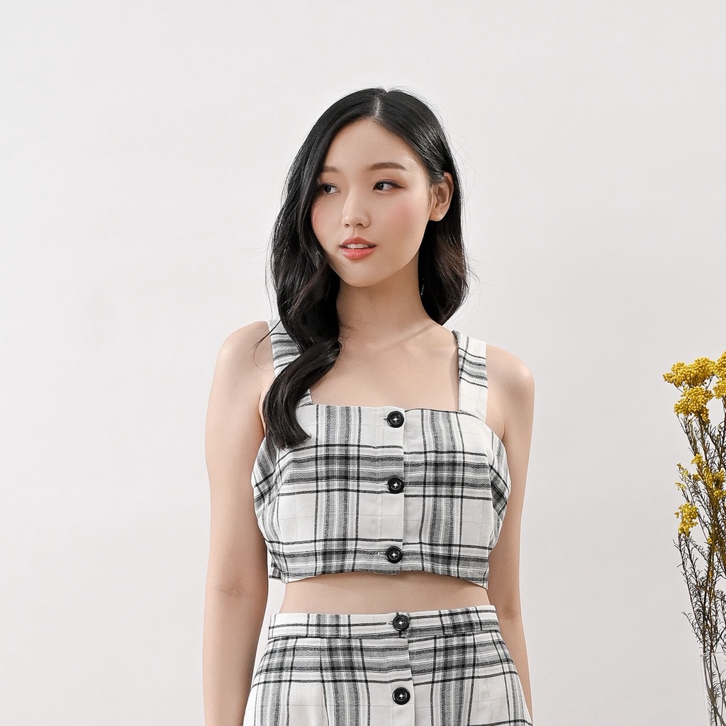 Jual BEMOON VIOLA | tank top plaids | kamisol kotak kotak flannel ...