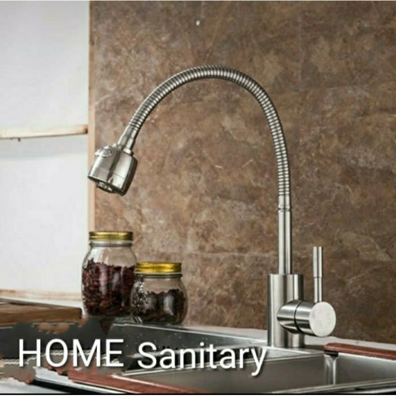 Jual KRAN DAPUR KRAN KITCHEN SINK STAINLESS STEEL 304 KRAN FLEXIBLE ...