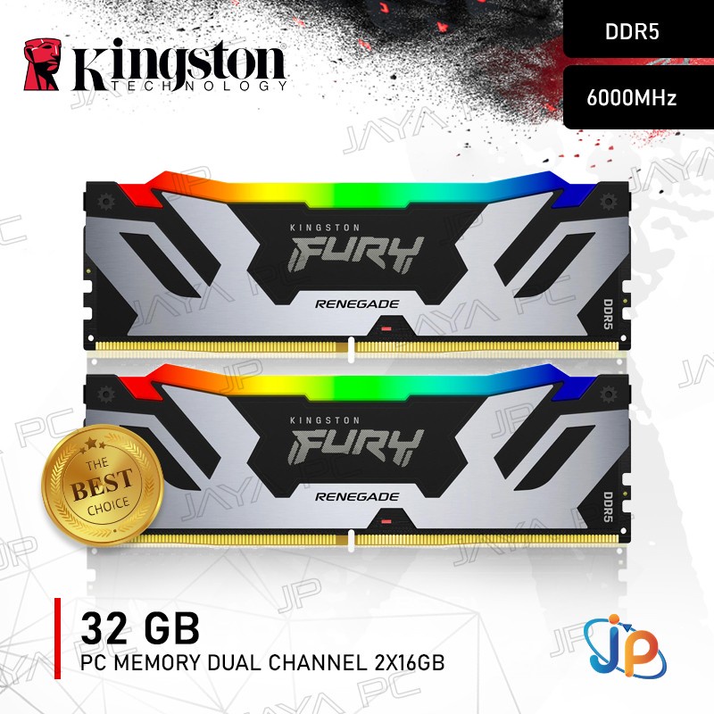Jual Memory Kingston Fury Renegade RGB PC48000 6000Mhz DDR5 32GB 2X16GB Ram | Shopee Indonesia