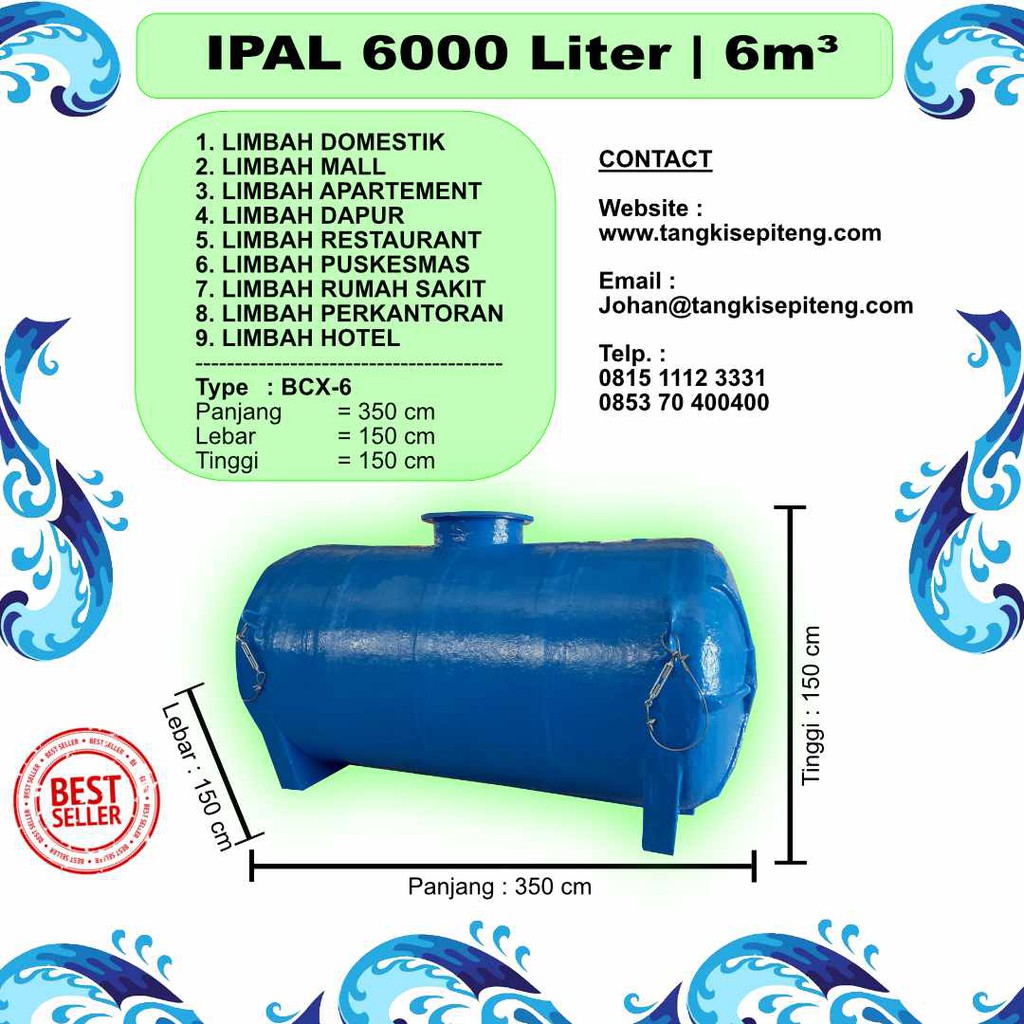 Jual System BIOTECH - IPAL Kapasitas 6000 liter/day 6m3/day | Shopee ...