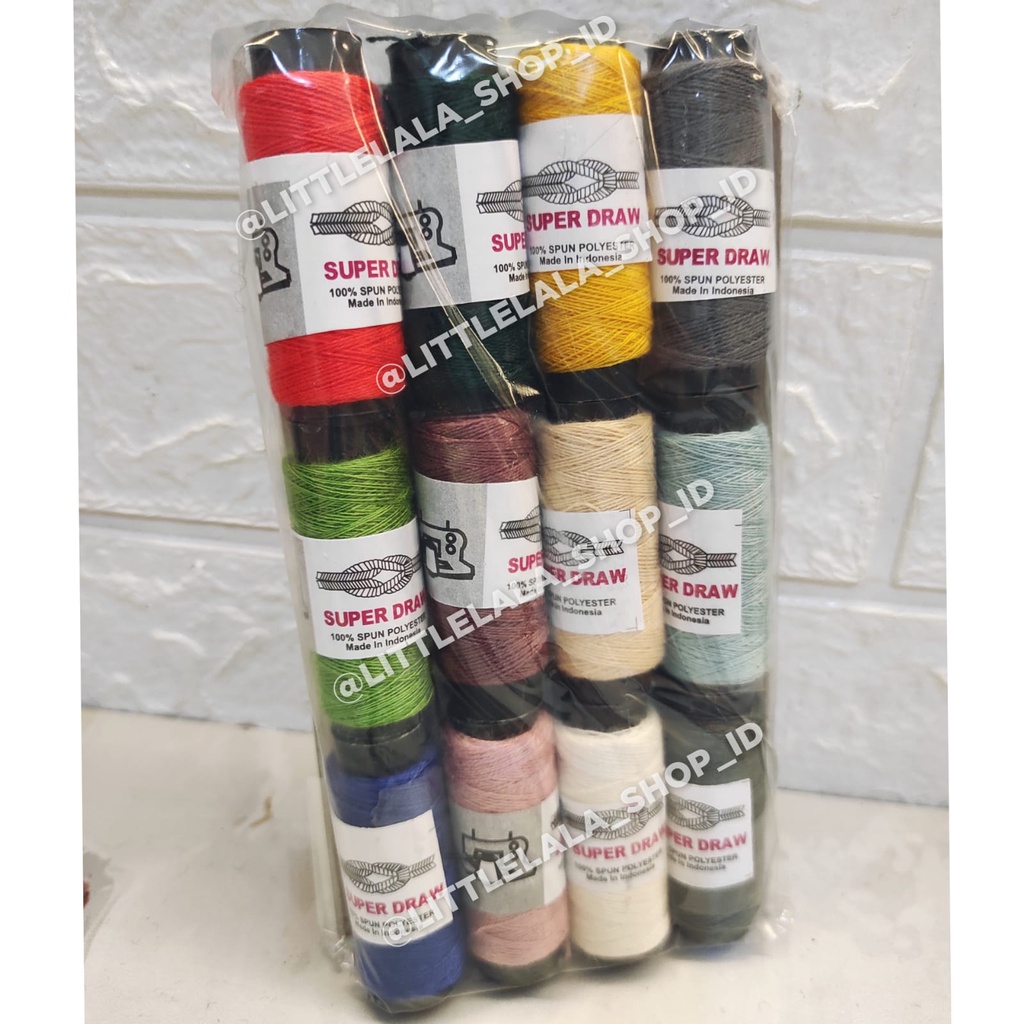 Jual Benang Jahit 12pcs /Benang jahit lusinan/1 lusin warna warni ...