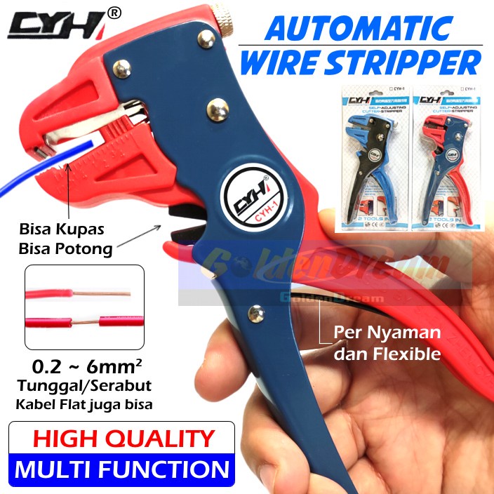 Jual Tang Wire Stripper Tang Mini Automatic Kupas Kulit Potong Kabel ...