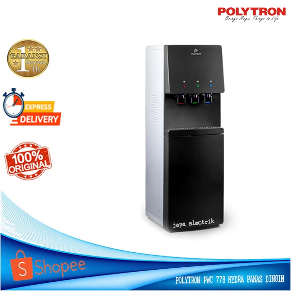 Jual Dispenser POLYTRON PWC 778X Galon Bawah 3 Kran Dingin Kompresor ...