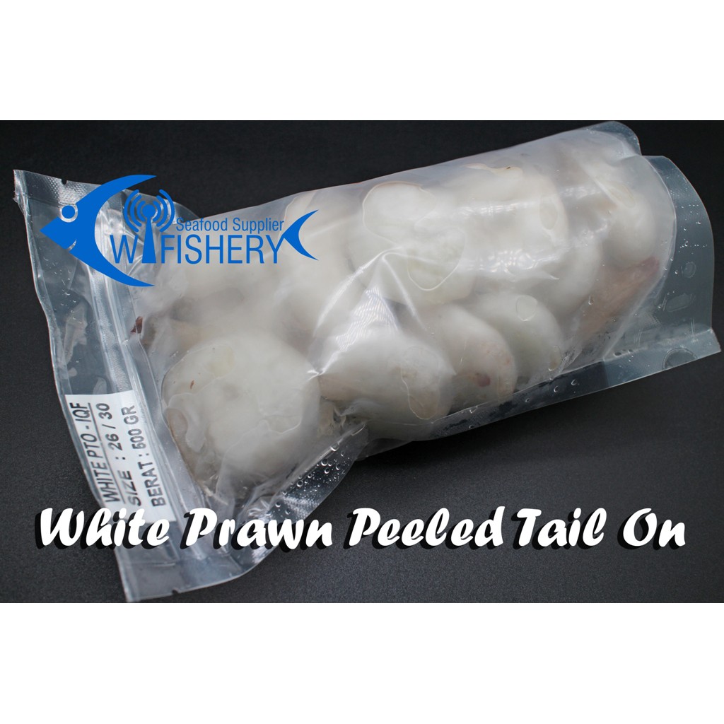 Jual Udang Putih Kupas Sisa Ekor - White Prawn PTO | Shopee Indonesia