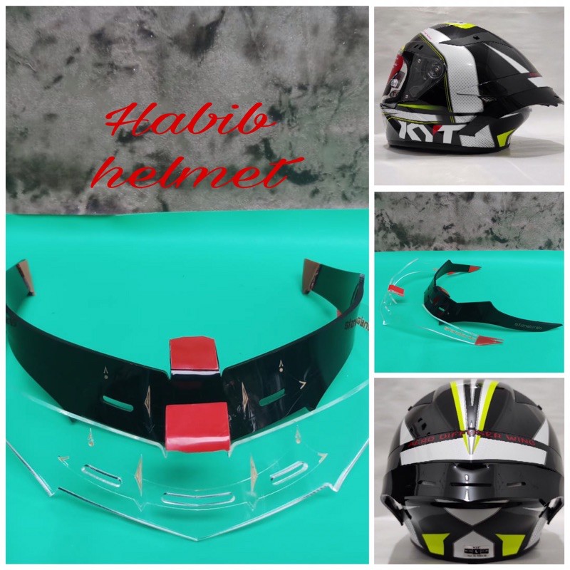 Jual SPOILER HELM KYT TT COURSE TTC AKRILIK MODEL GPR SMOKE CLEAR ...