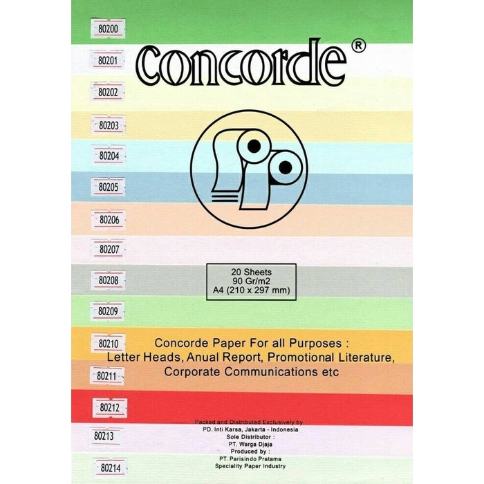 Jual Kertas Concorde paper laid 90 gsm A4 | Shopee Indonesia