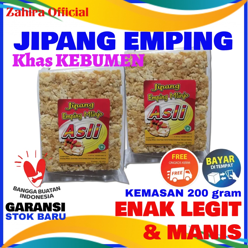 Jual Jipang Emping Melinjo Asli Cemilan Oleh-oleh Khas Kebumen | Shopee ...