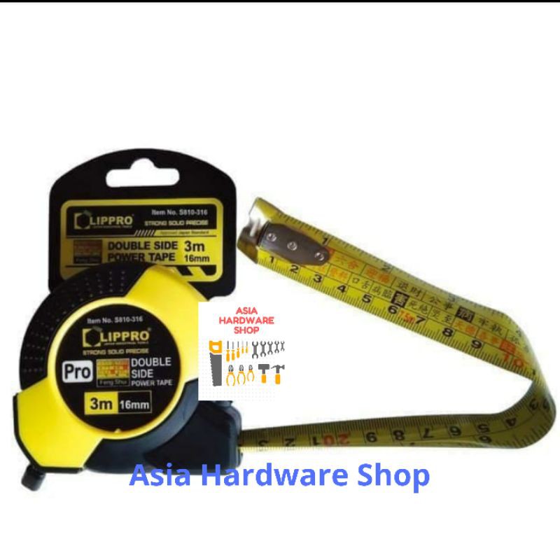 Jual LIPPRO Meteran 3M Feng Shui Double Side 2 Sisi Meteran Hong shui 3 ...