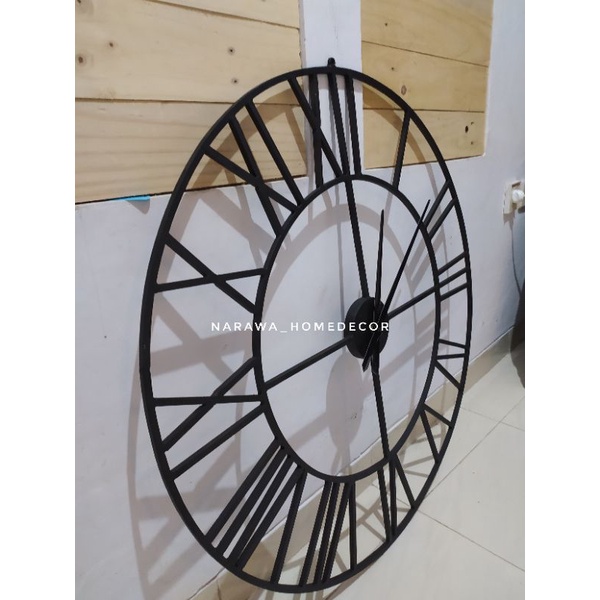 Jual JAM DINDING JUMBO BESI ROMAWI / JAM BESAR DIAMETER 100 CM | Shopee ...
