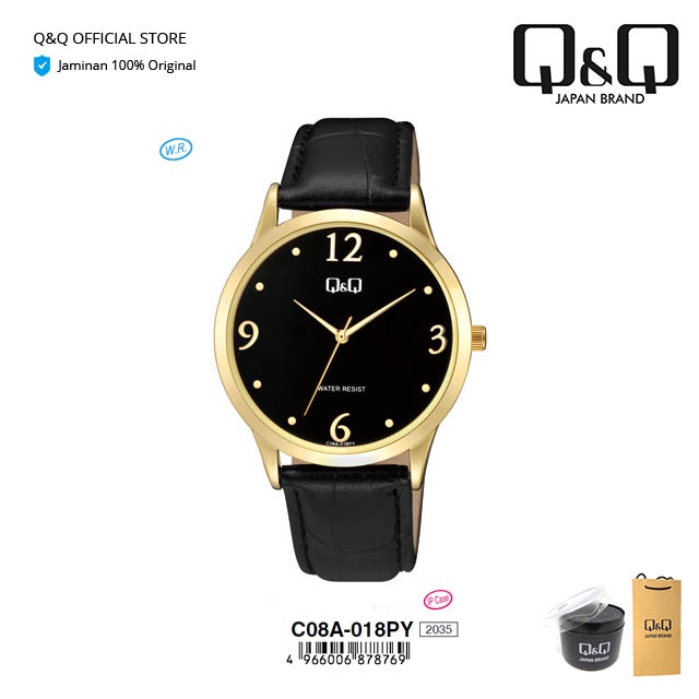 Jual Q&Q QnQ QQ Jam Tangan Arloji Wanita Fashion Analog Kulit - C08 C08A Water Resist 3 BAR ...