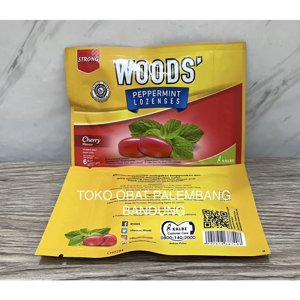 Jual PERMEN WOODS PEPPERMINT LOZENGES 6' PERMEN WOOD BATUK WOODS ...