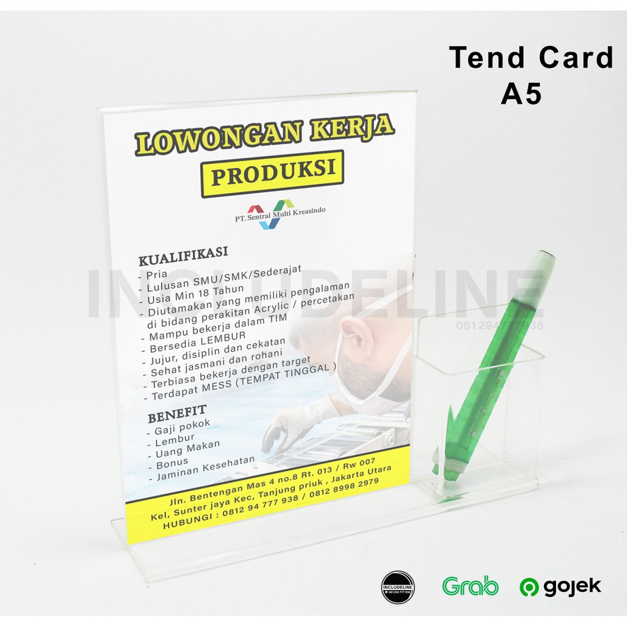 Jual Tend Card + tempat pulpen A5 Promosi | Shopee Indonesia